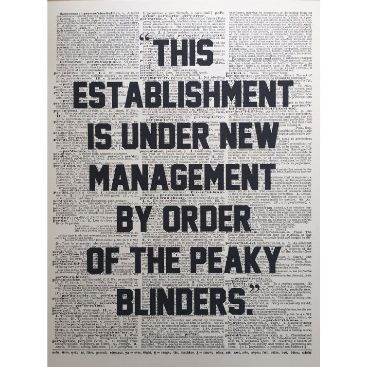 Happy Larry A3 Peaky Blinders Quote Vintage Dictionary Print ...