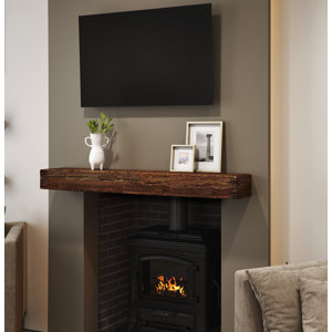 Loon Peak® Senda Solid Acacia Wood Mantel & Reviews | Wayfair