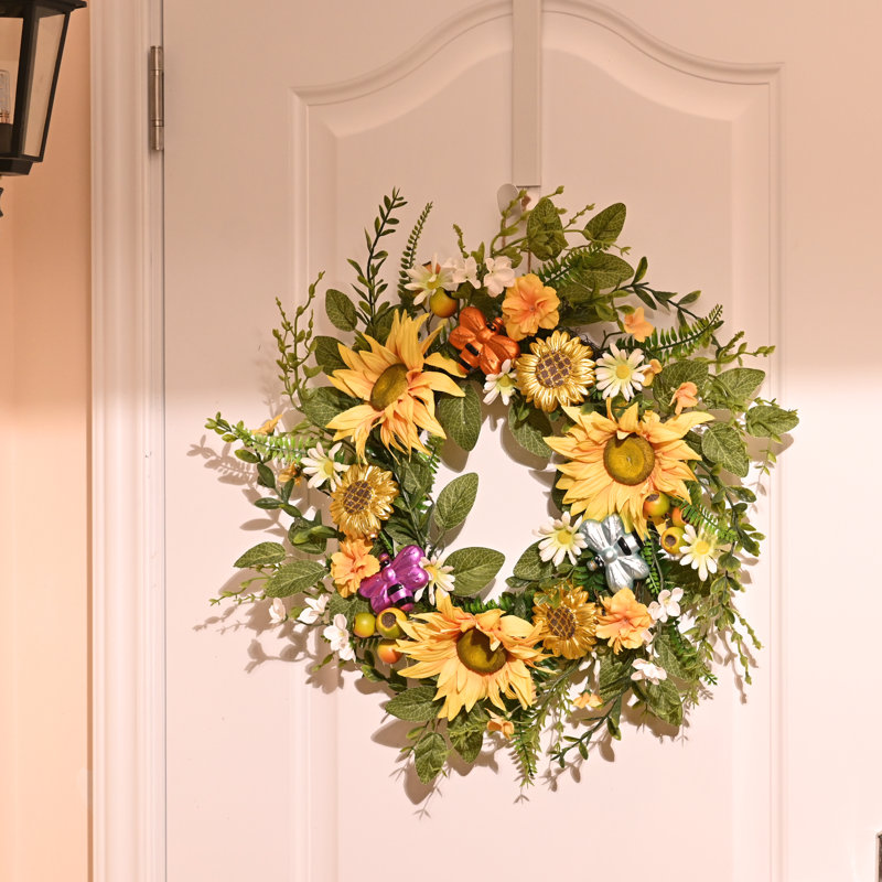 DecorbyHannah 24 Inch Artificial Spring And Summer Sunflower Pre ...