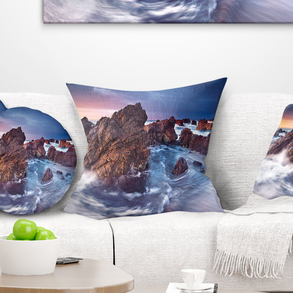 Design Art Rugged Beauty Landscape - Landscape Printed Pillow | Wayfair