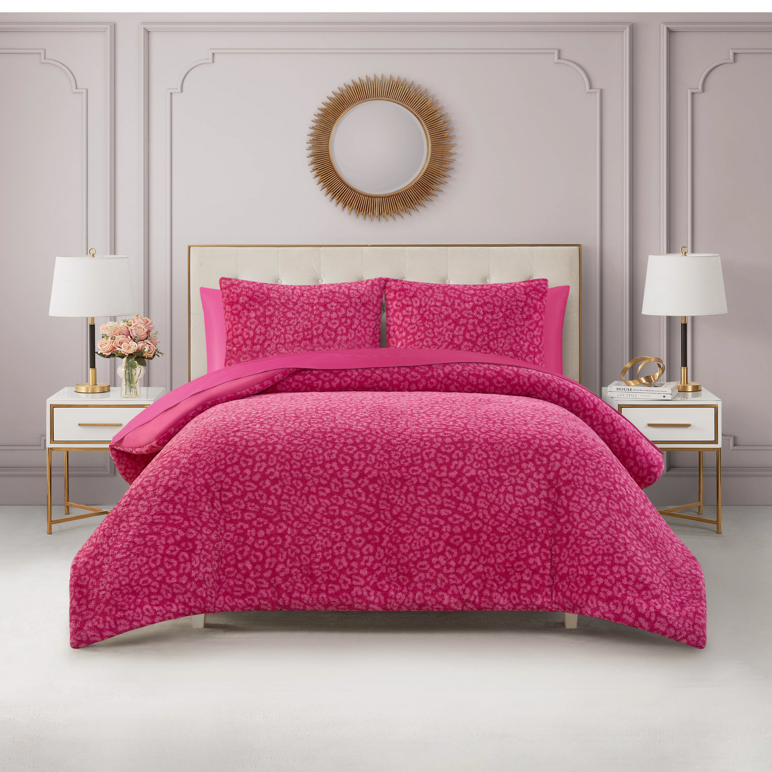 Juicy Couture Cheetah Feathered Comforter Set Luxury Bedding Ensemble ...