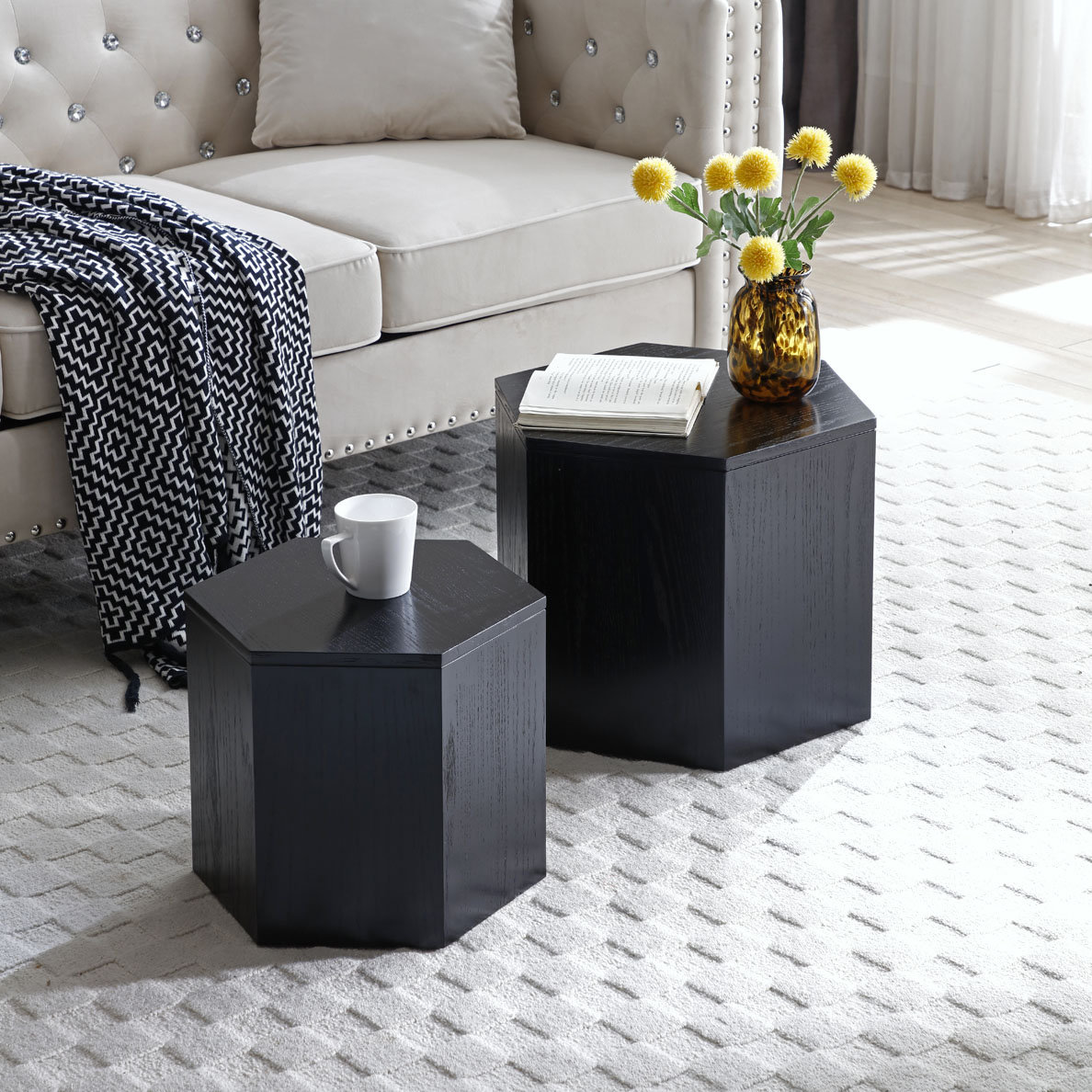 Latitude Run® 2-Piece Round Coffee Table Set - Wayfair Canada