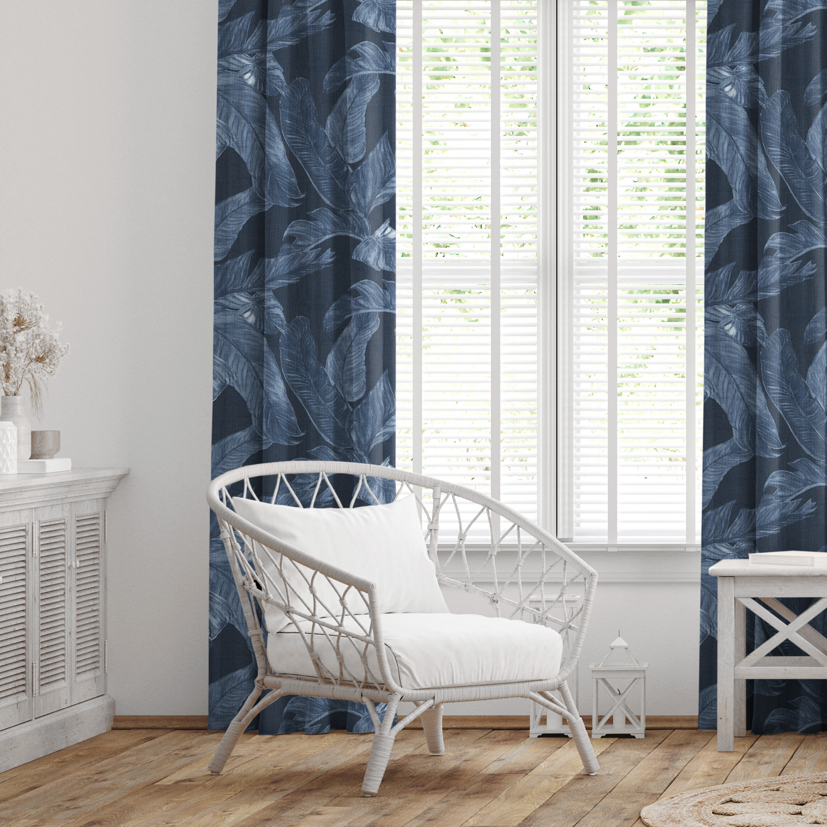 6ix Tailors Fine Linens Palomino Denim Cotton Rod Pocket Drapery Panel ...