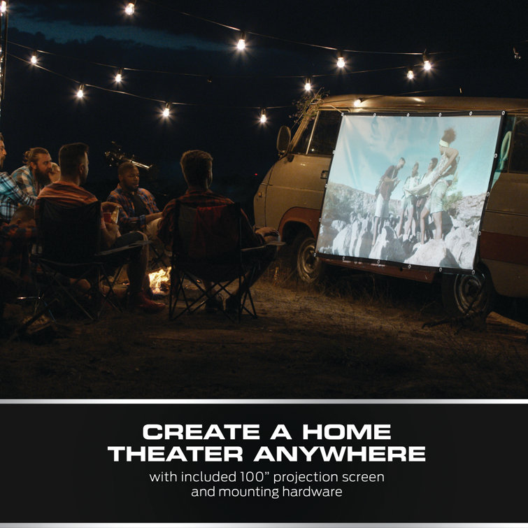 Monster Image Pro 1920x1080 HD TFT LCD Projector, 100-Inch Portable ...