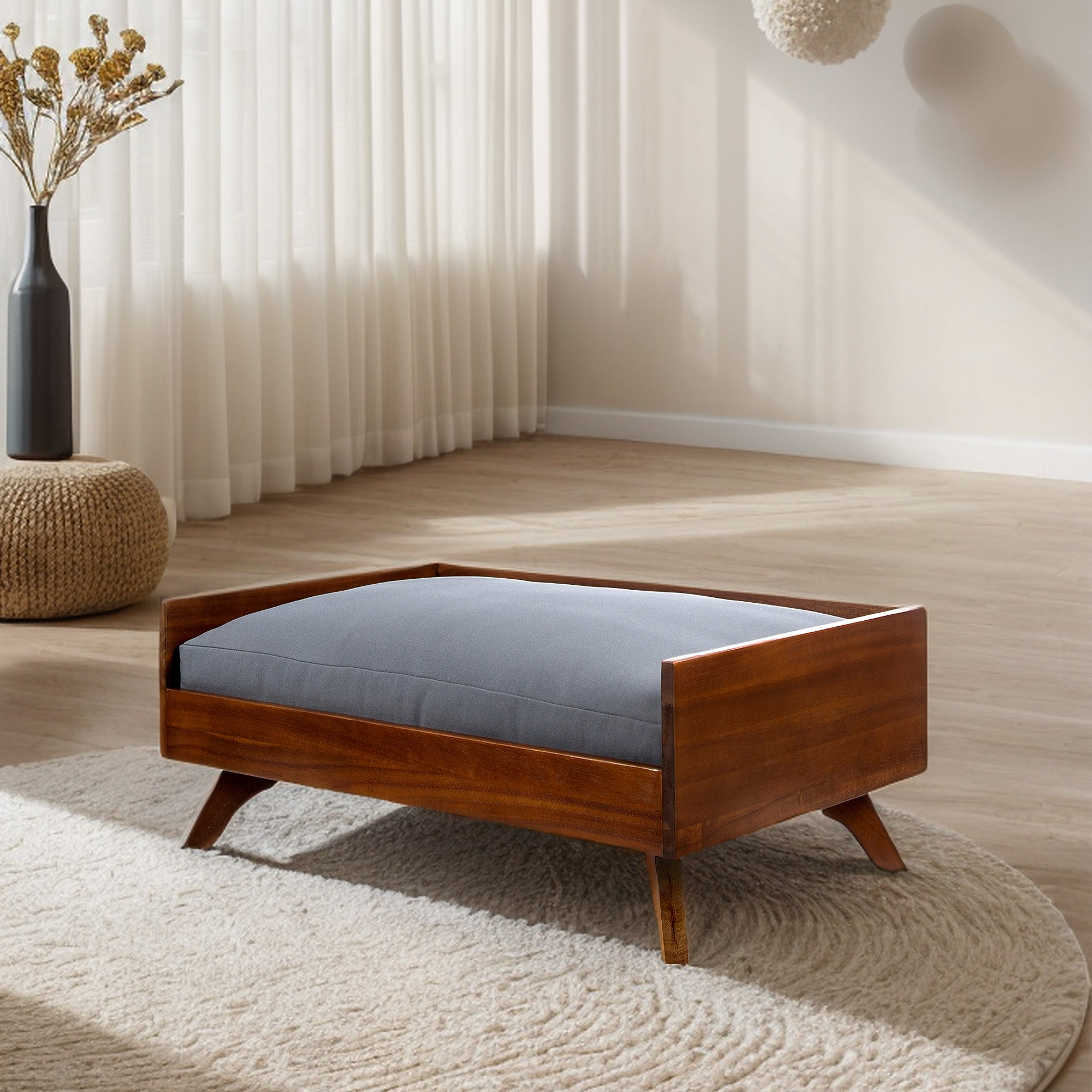 George Oliver Lembi Wood Pet Bed | Wayfair