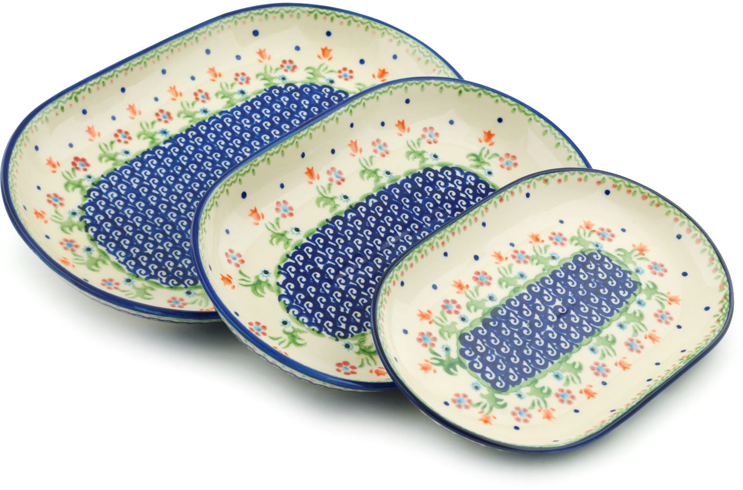 The Holiday Aisle® Rowberrow 3 Piece Nesting Platter Set | Wayfair