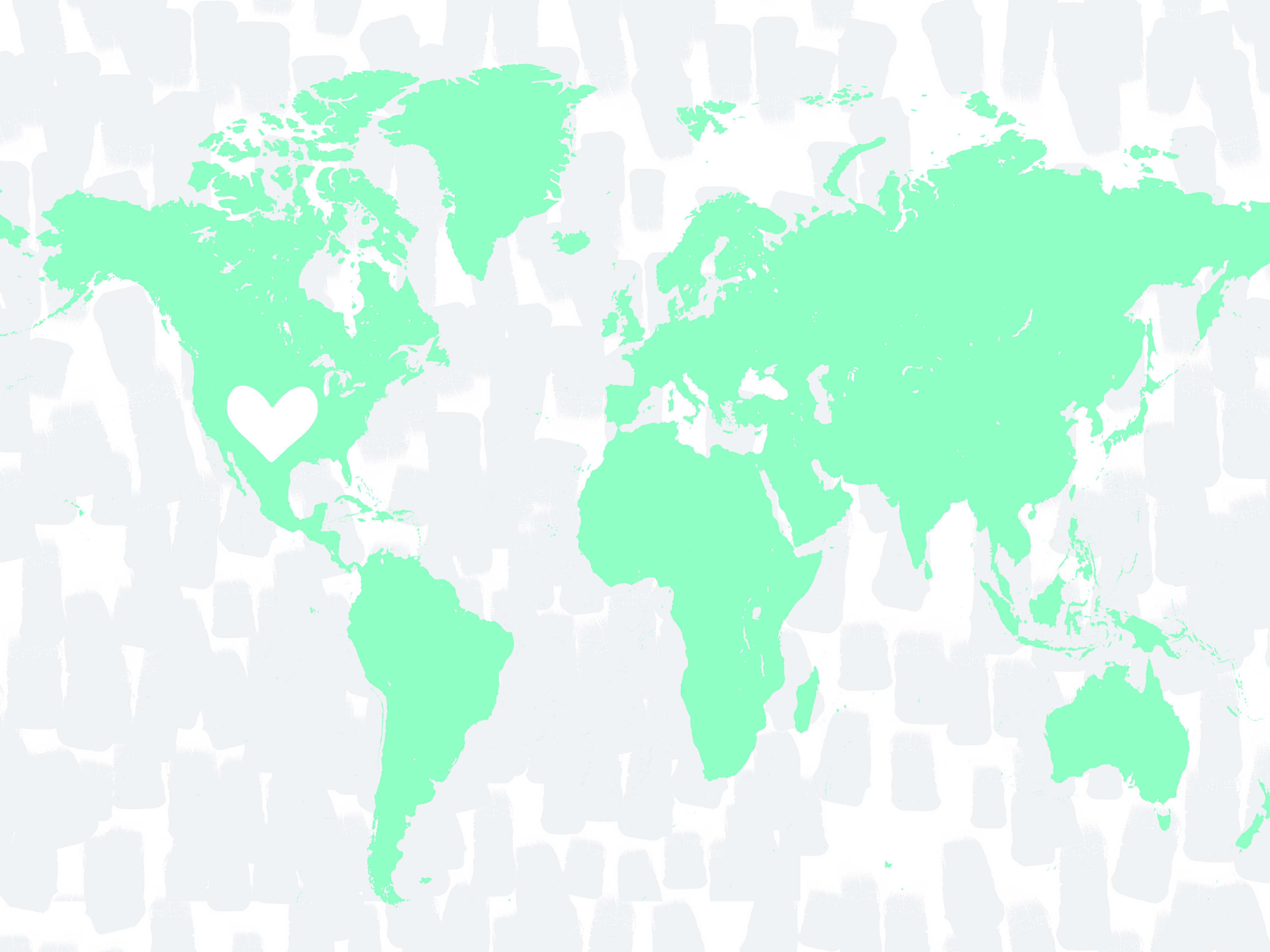 Williston Forge Mint And Turquoise Map - Wayfair Canada