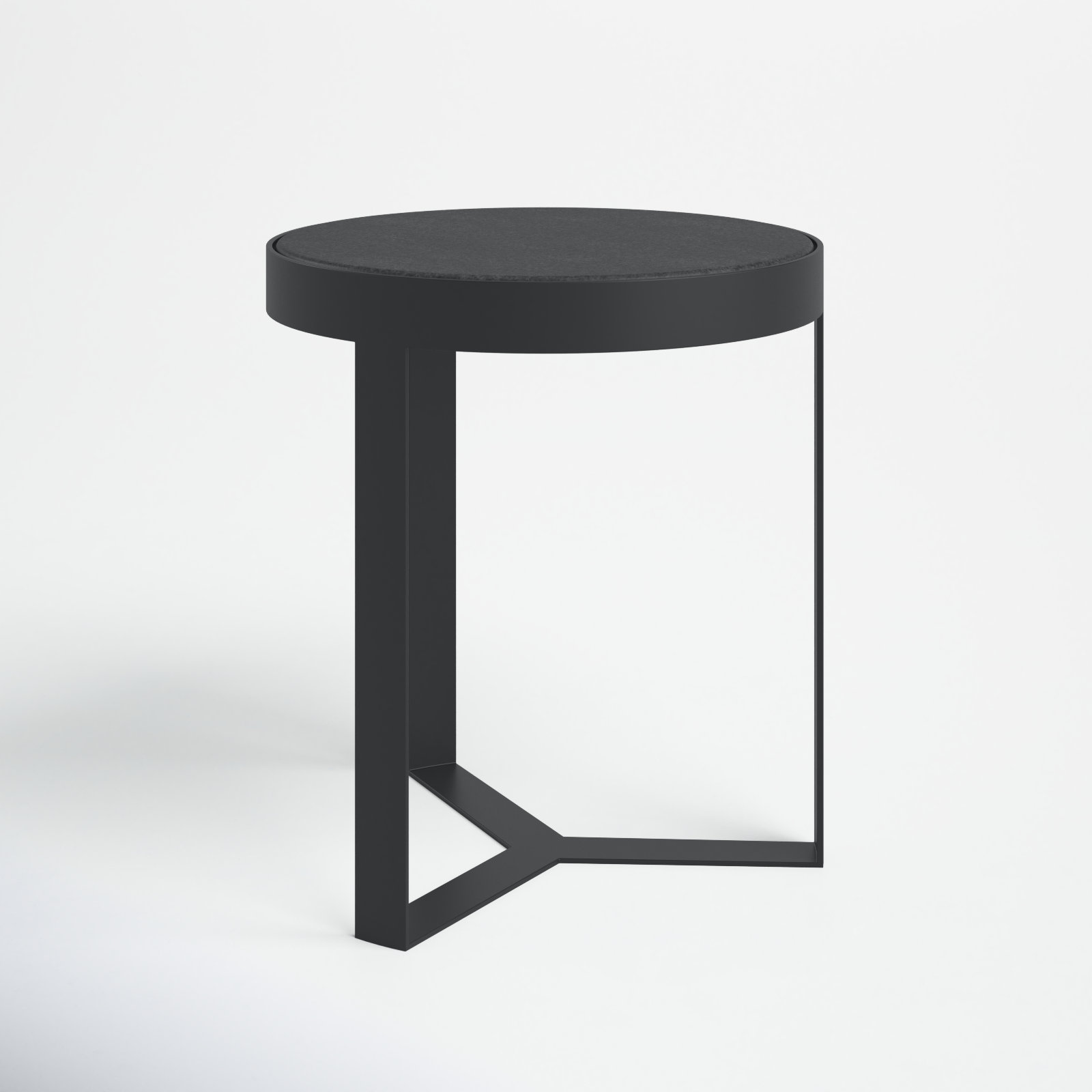 Joss & Main Megara Contemporary 18" Round End Table, Graphite Finish ...
