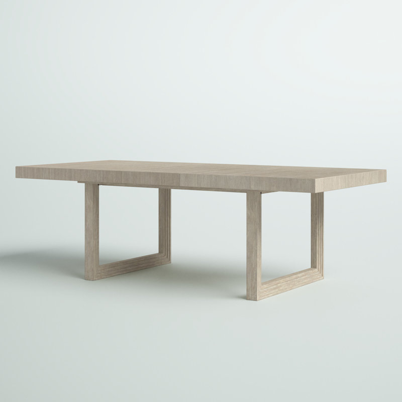 Canora Grey Judye Extendable Rubberwood Solid Wood Dining Table ...