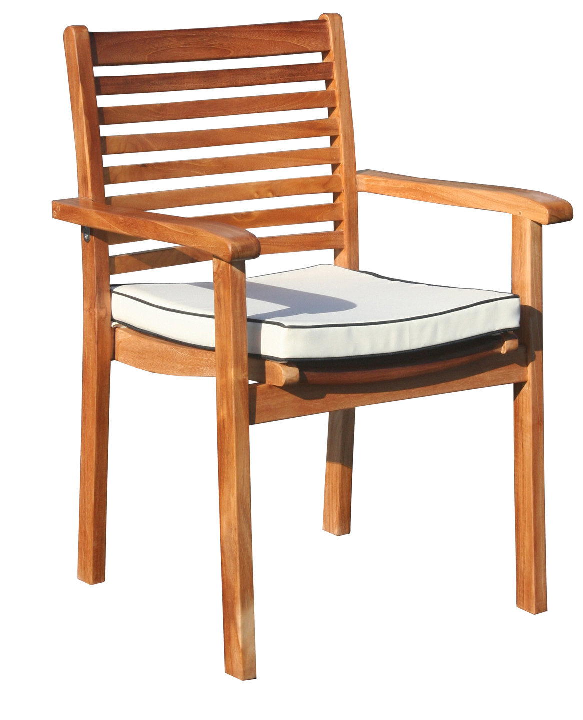 Wildon Home® Bedwell Italy Stacking Patio Dining Chair with Cushion ...