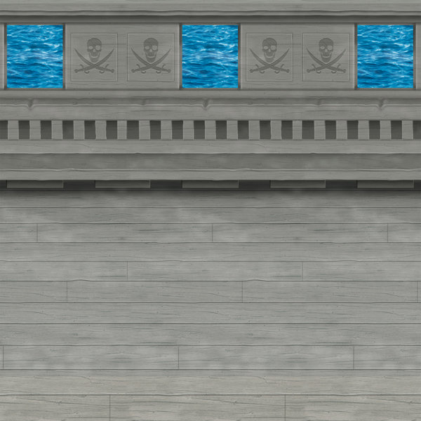 Beistle Pirate Ship Backdrop - 4' x 30' - Pack of 6 | Wayfair