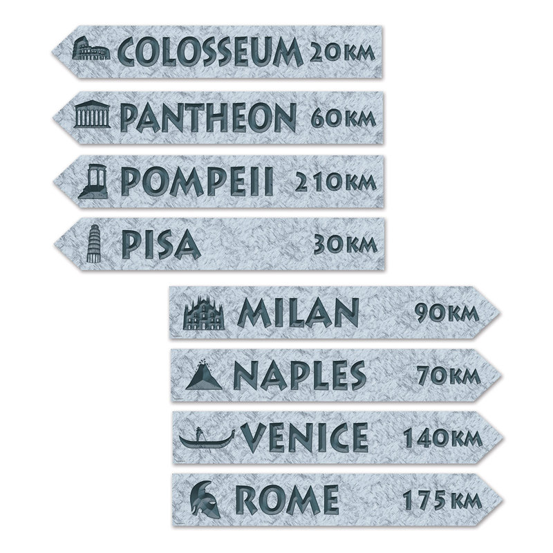 Breakwater Bay Italian Street Sign Cutouts | Wayfair
