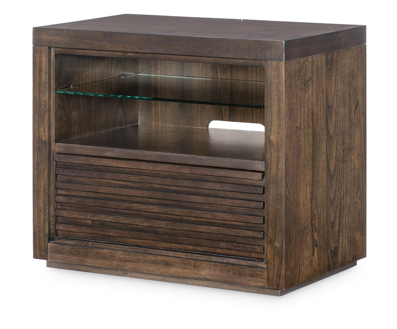 Darby Home Co Open Nightstand (1 Drawer, Glass Shelf, Led Lighting ...