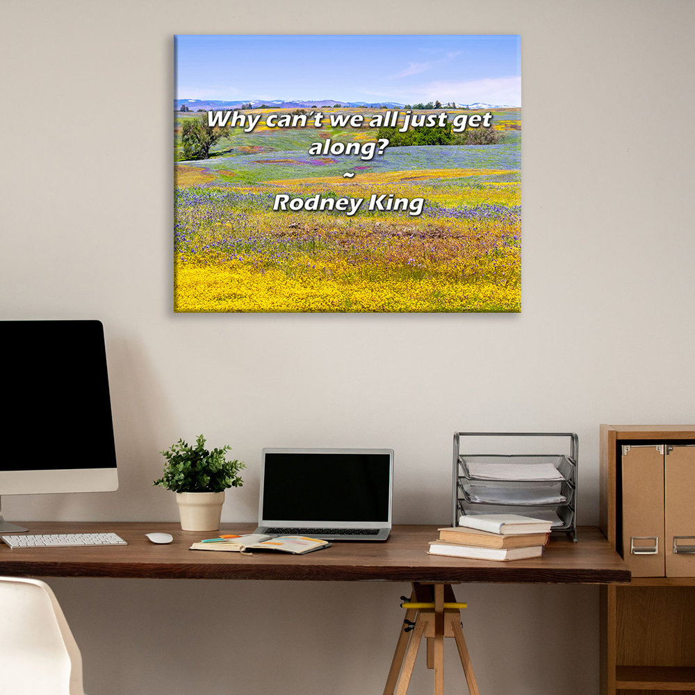Dakota Fields Artsy Quote "Why can’t we all just get along?" By Rodney ...