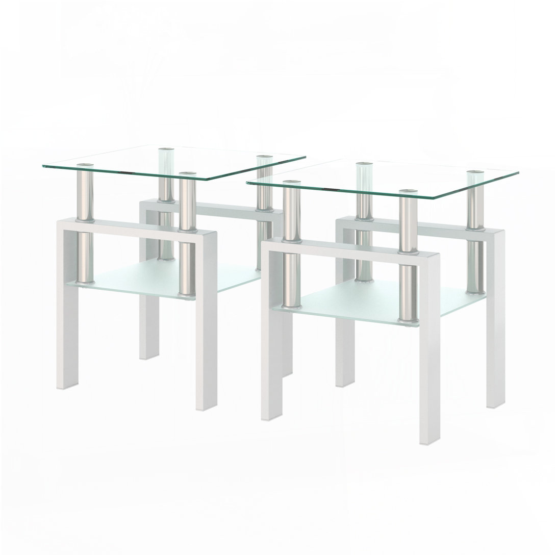 Wrought Studio Modern Tempered Glass Tea Table Coffee Table - Wayfair ...