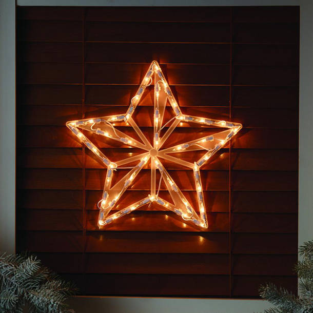 The Holiday Aisle® 36 Point Star Center Snowflake Lighted Display ...