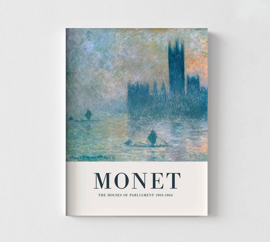 WeFrameArt The Houses Of Parliament By Claude Monet, Extra Large Monet Classic Painting Print ...