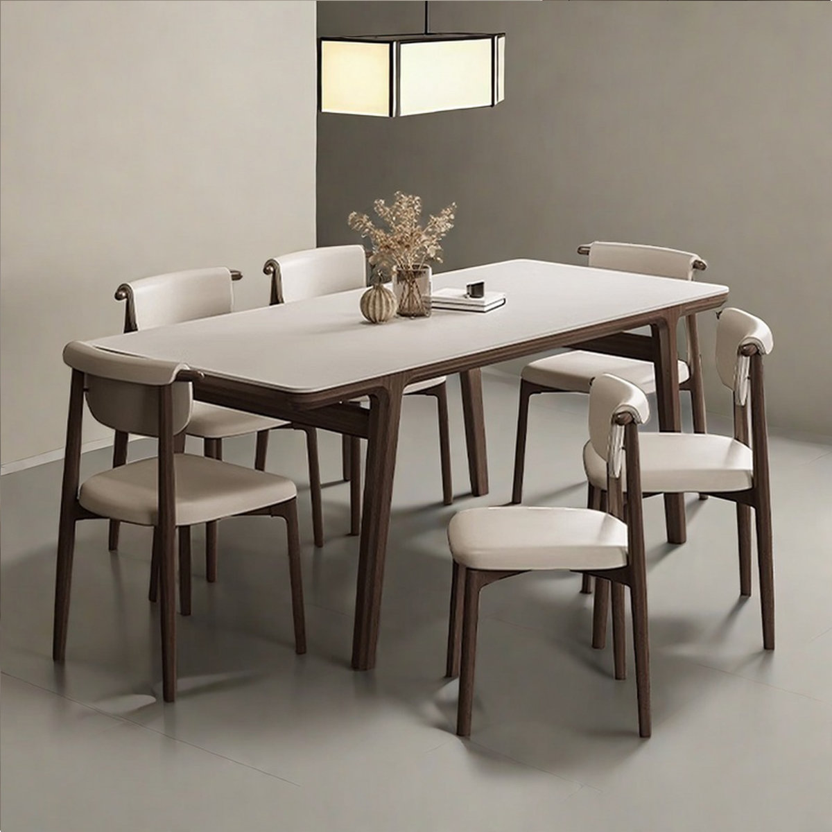 Beicang Home Modern simple rectangular matte white rock table | Wayfair