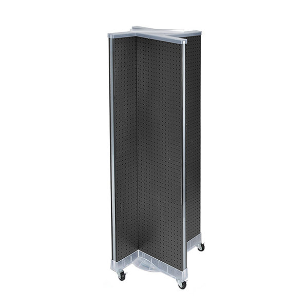 Azar Displays Pinwheel Pegboard Floor Display on Wheeled Base. Panel ...