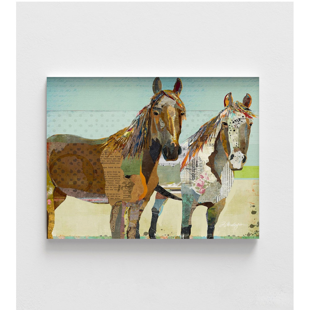 WeFrameArt Two Horses By Traci Anderson, White Horse Portrait Artwork ...