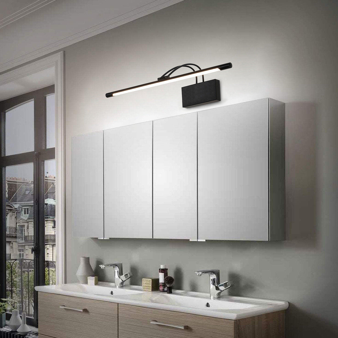 Wrought Studio 1-Light Modern LED Bathroom Vanity Light Fixtures Over ...