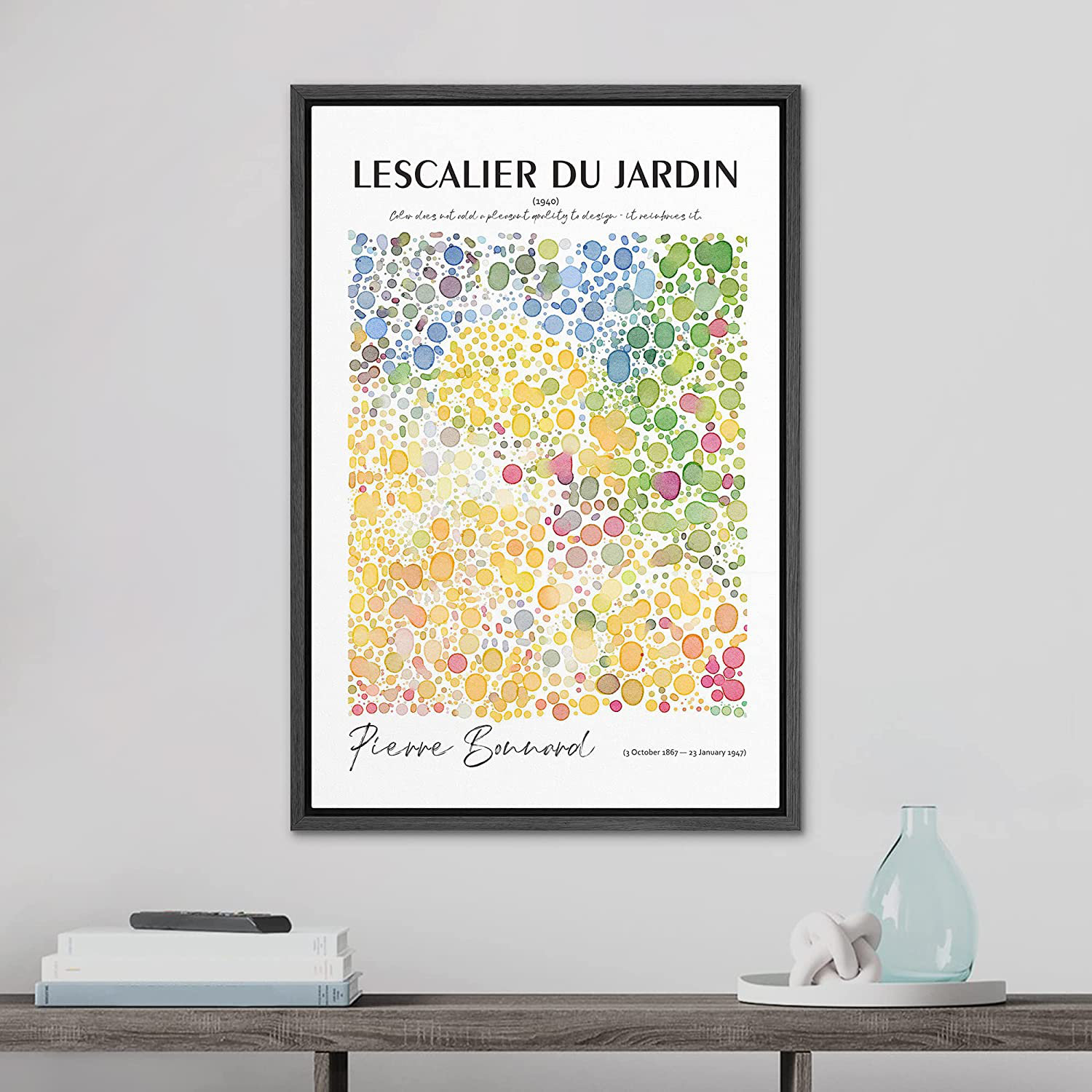 SIGNLEADER Framed Canvas Print Wall Art Pierre Bonnard Watercolor ...
