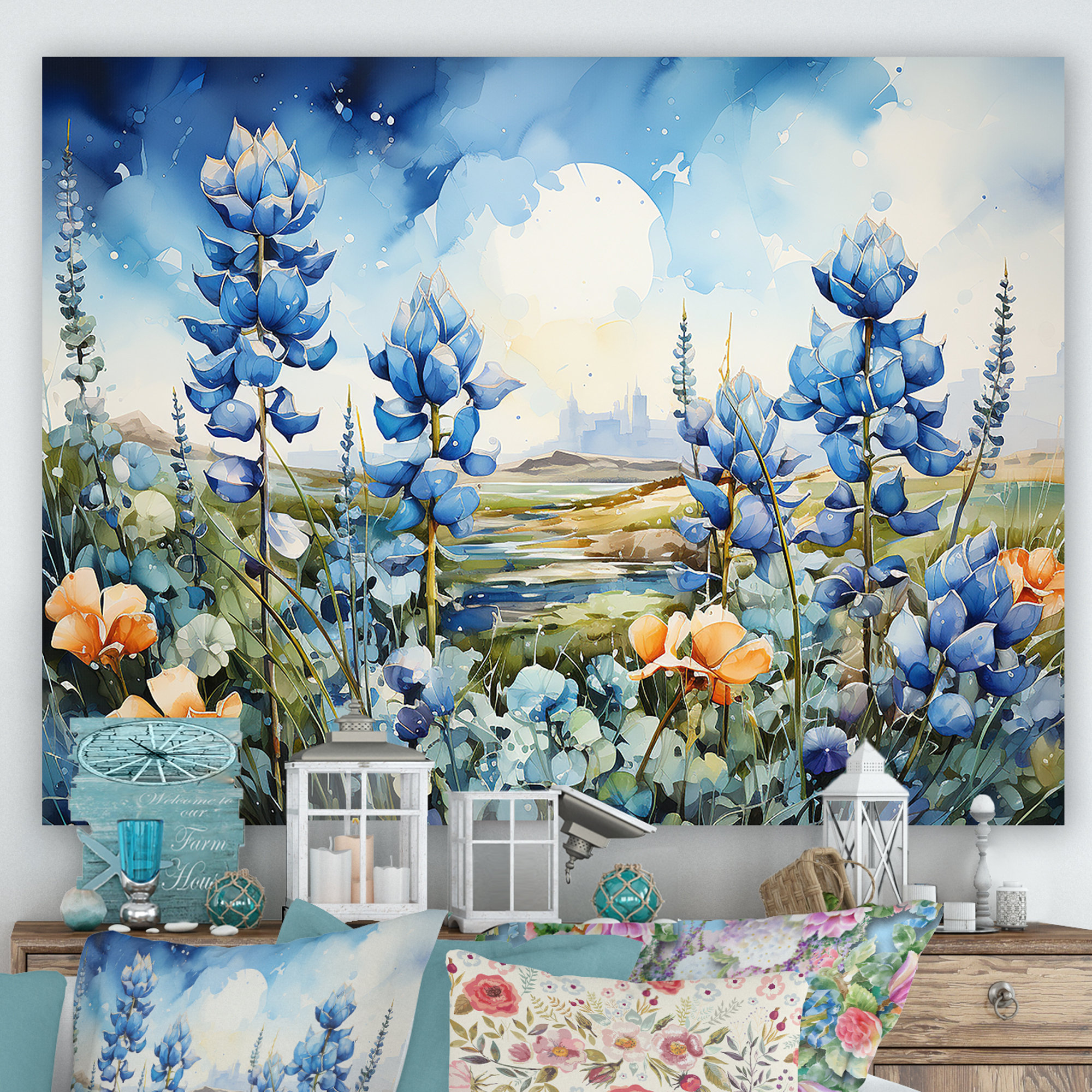 Red Barrel Studio® Blue Bonnets Ballet Horizon II - Blue Bonnets Wall ...