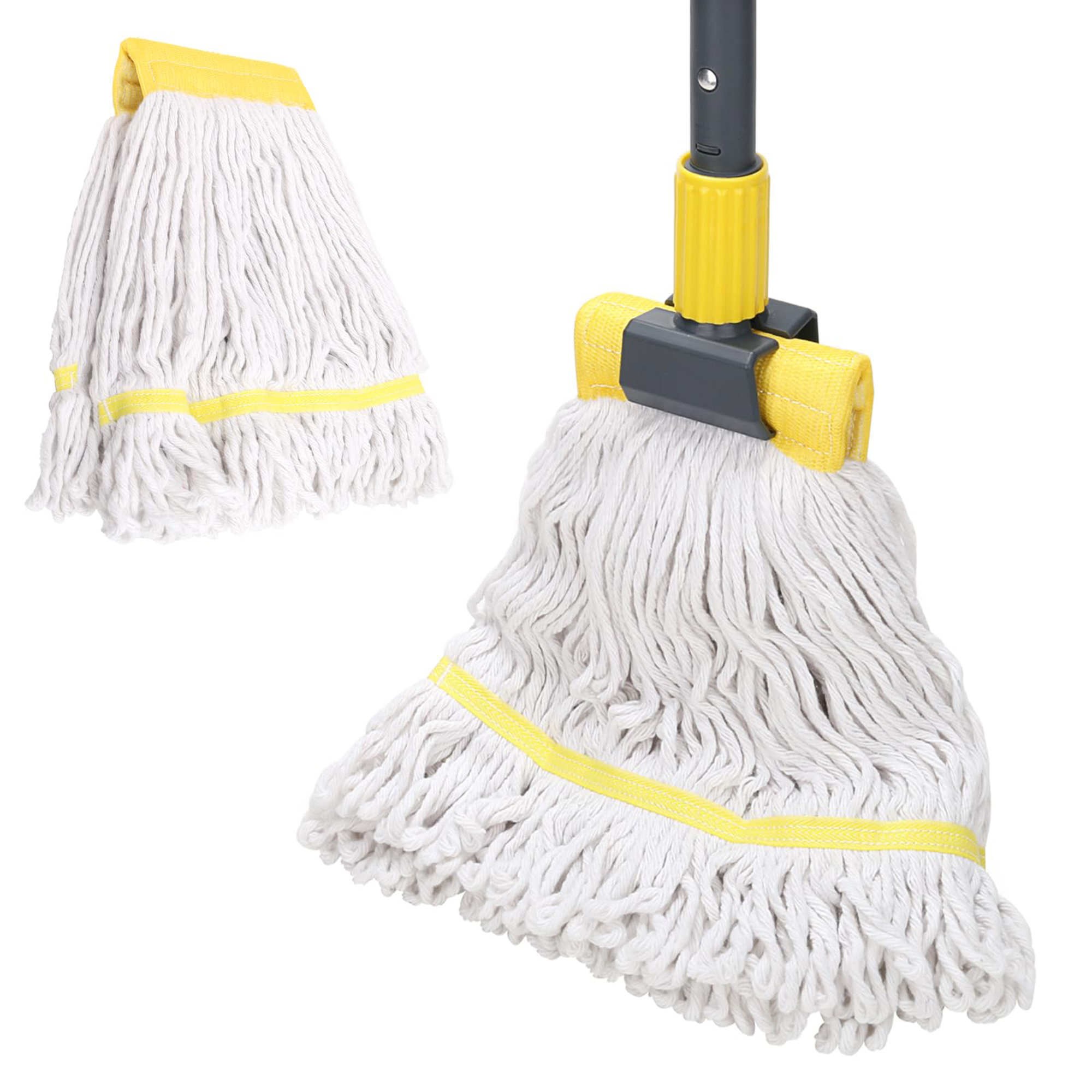 KJETHKEY 60" Long Handle Looped-End String Wet Cotton Mops - Wayfair Canada
