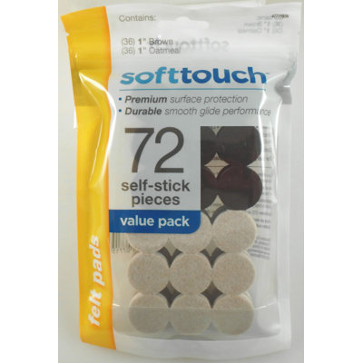 Softtouch 72 Pack Round Self-Stick Felt Furniture Pads & Reviews | Wayfair
