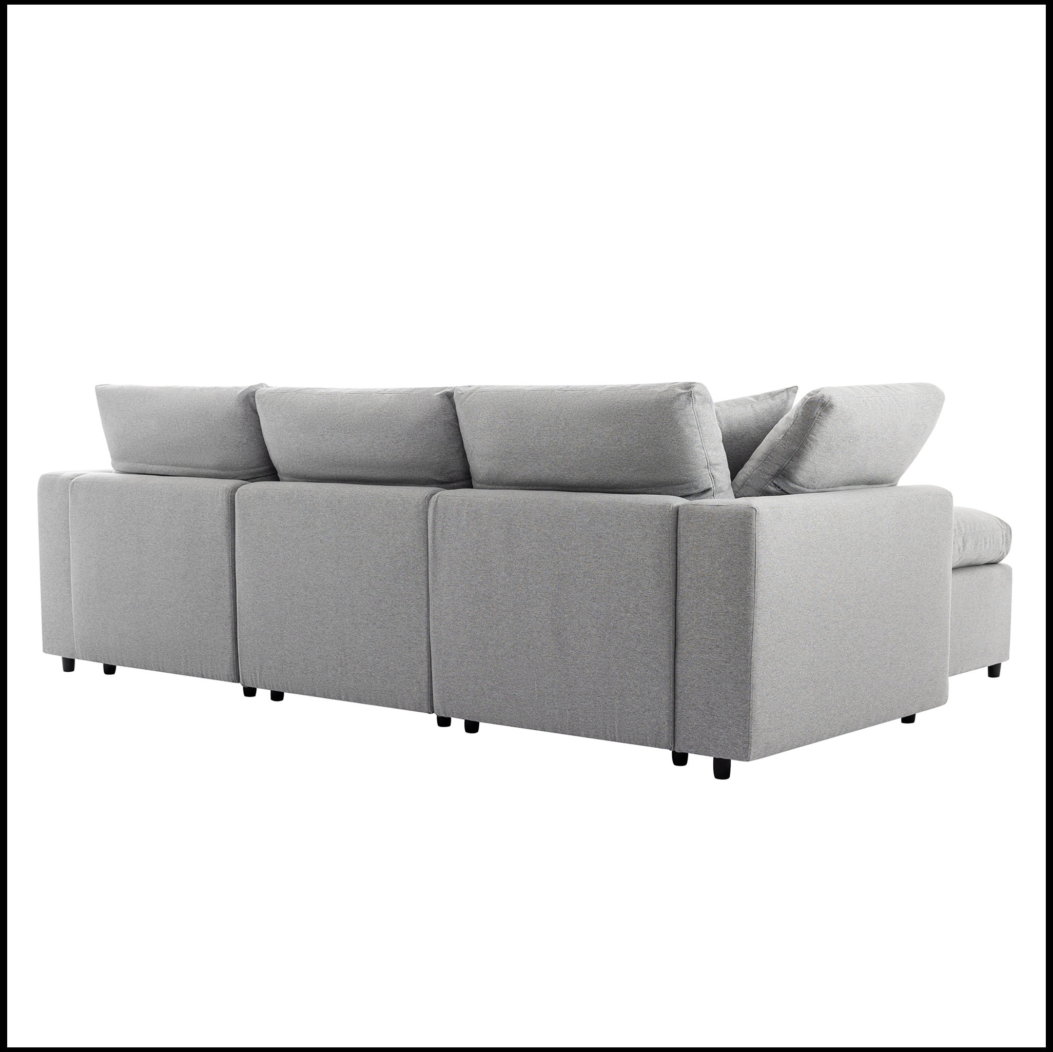Latitude Run® Down Filled Upholstery Convertible Sectional Sofa, L ...