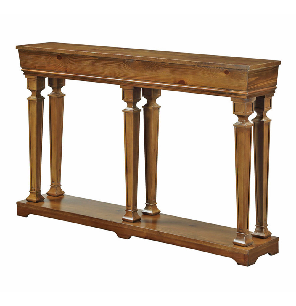 Red Barrel Studio® Laura Rectangular Console Table With Display Shelf ...