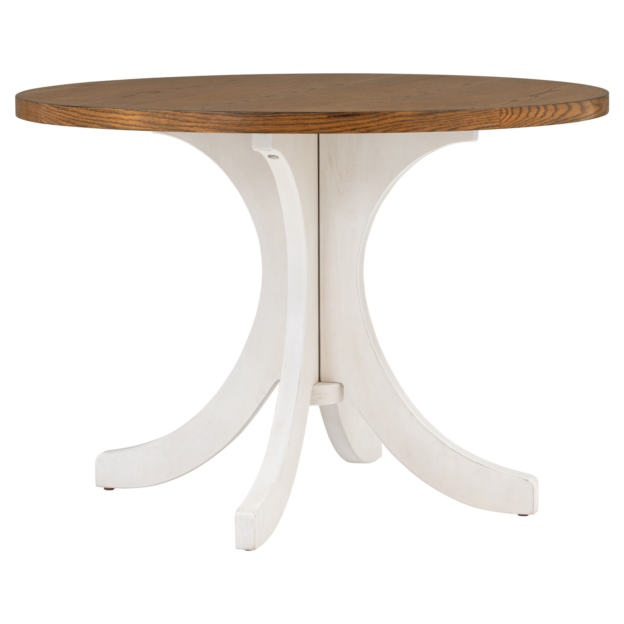George Oliver Topmax Mid-Century Solid Wood Round Dining Table For ...