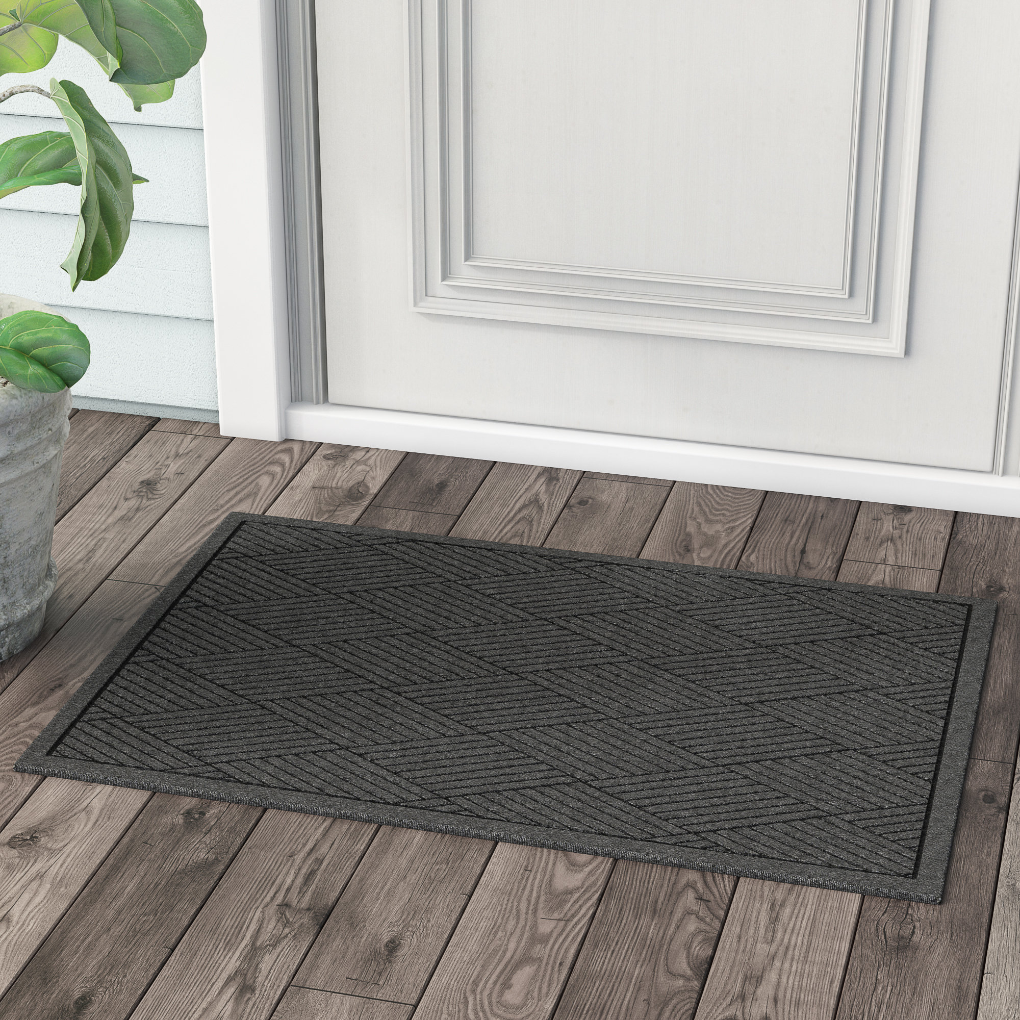 Rebrilliant Diamond Non-Slip Indoor Outdoor Door Mat & Reviews | Wayfair