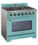 Unique Classic Retro 36" 6-Burner 5.2 cu. ft. Freestanding Gas Range ...