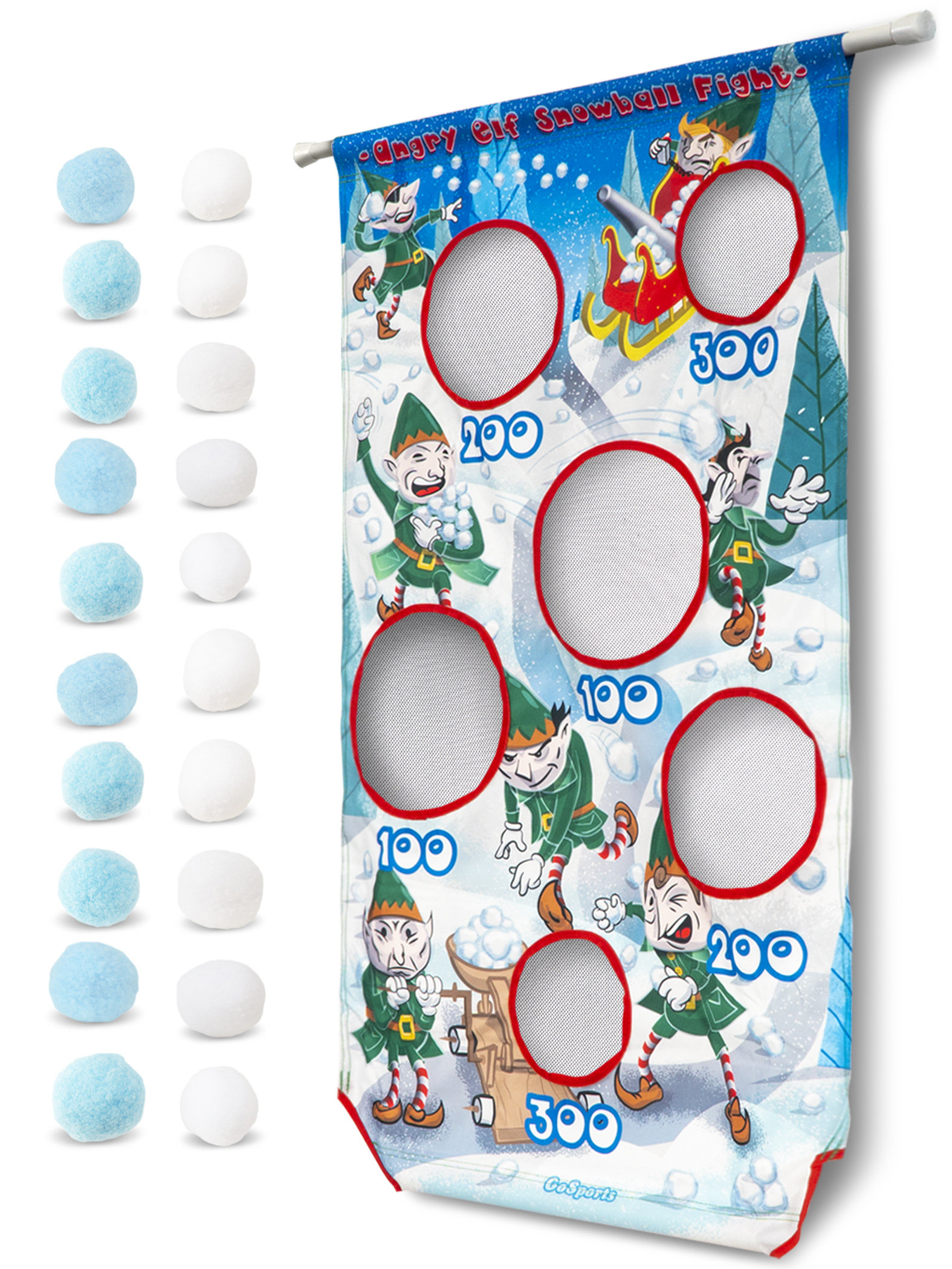 GoSports Angry Elf Snowball Fight Toss Cornhole Board | Wayfair