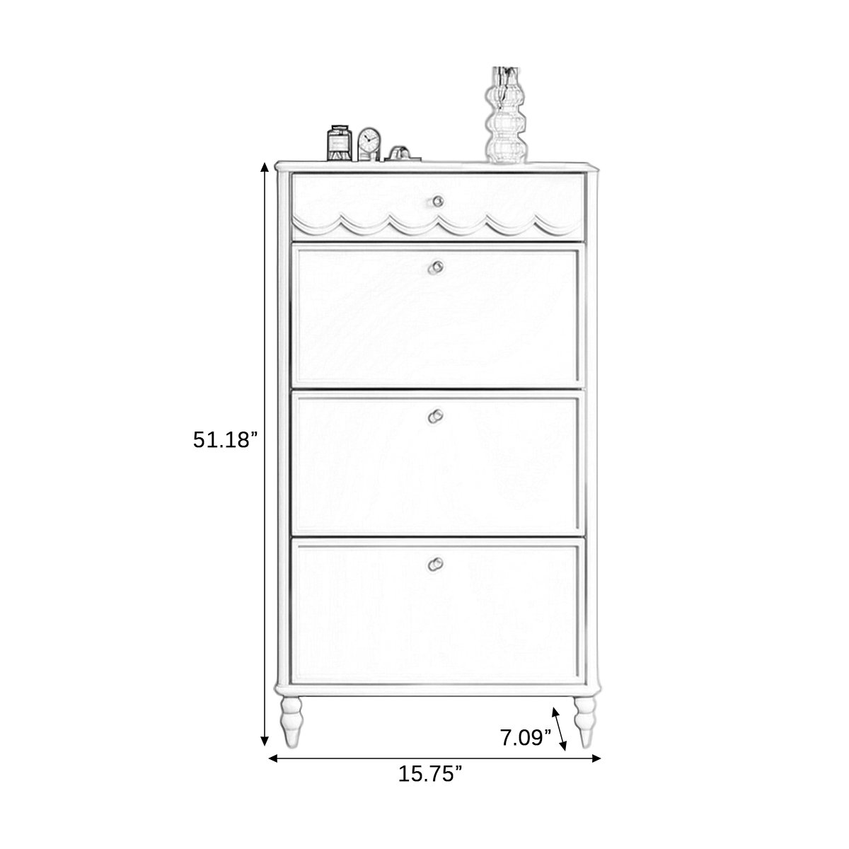 Canora Grey Beige Solid wood Shoe Storage | Wayfair