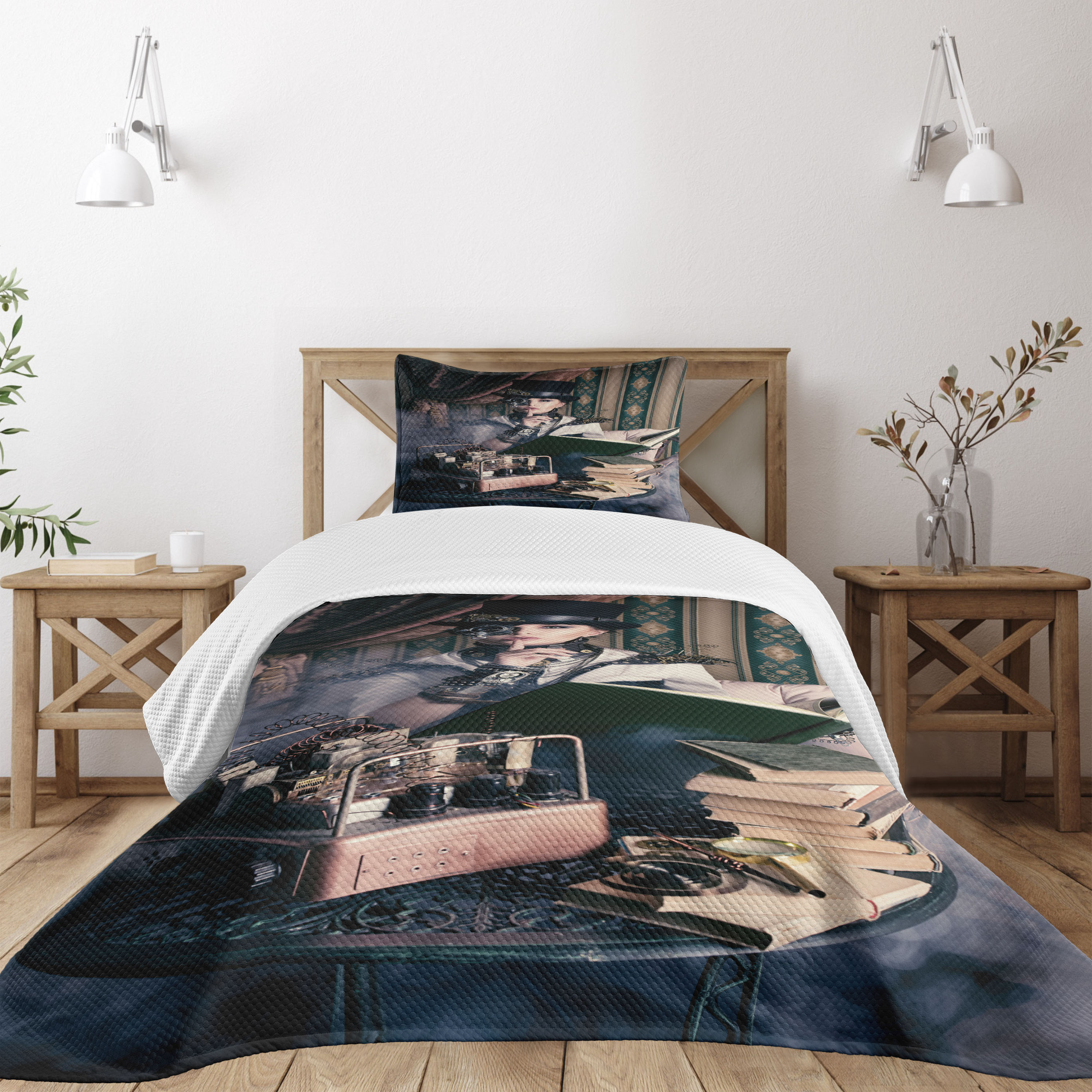 Ambesonne Gothic Bedspread Steampunk Woman | Wayfair