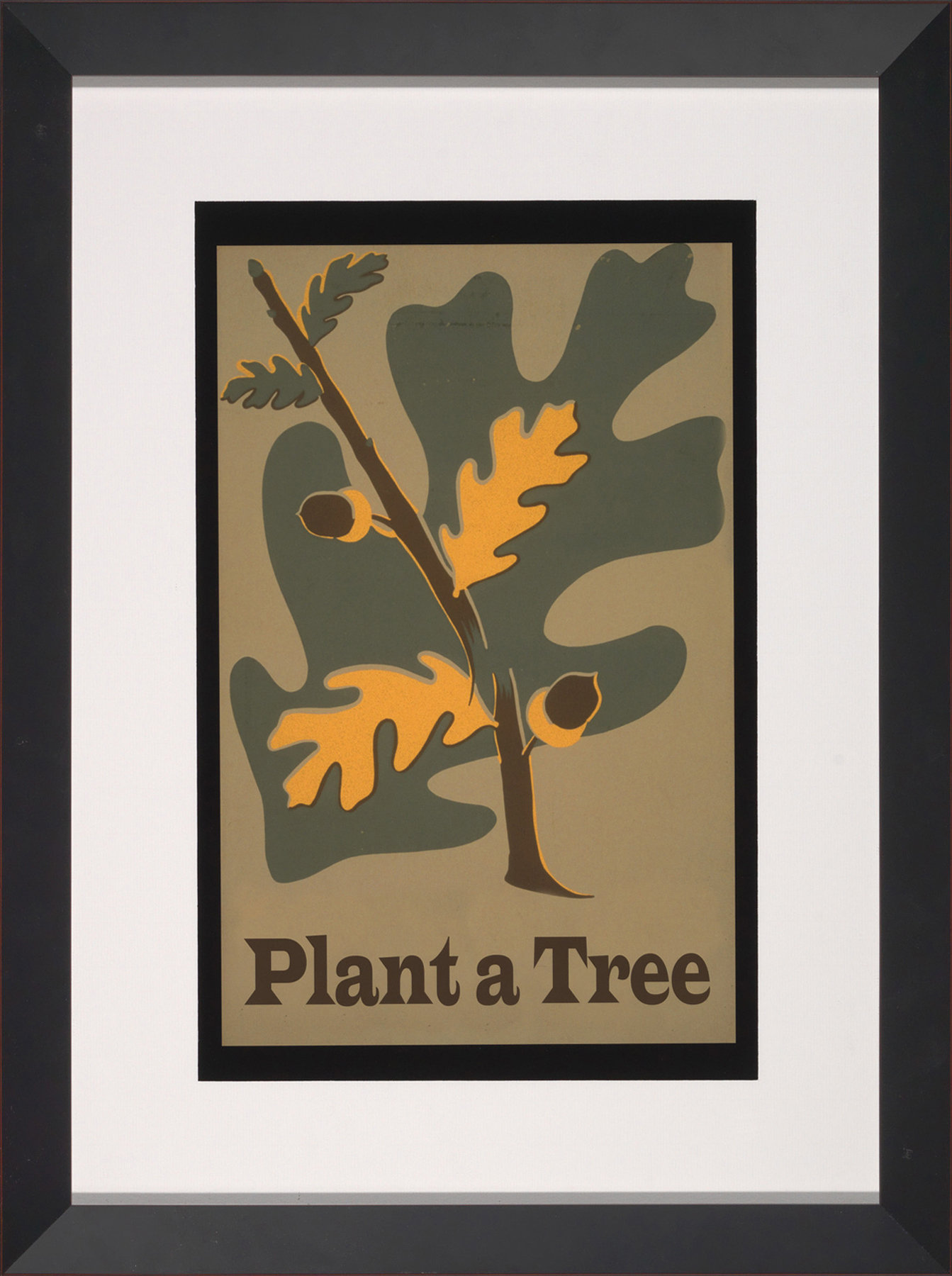 Wendover Art Group Vintage Green Poster I - Picture Frame Graphic Art ...