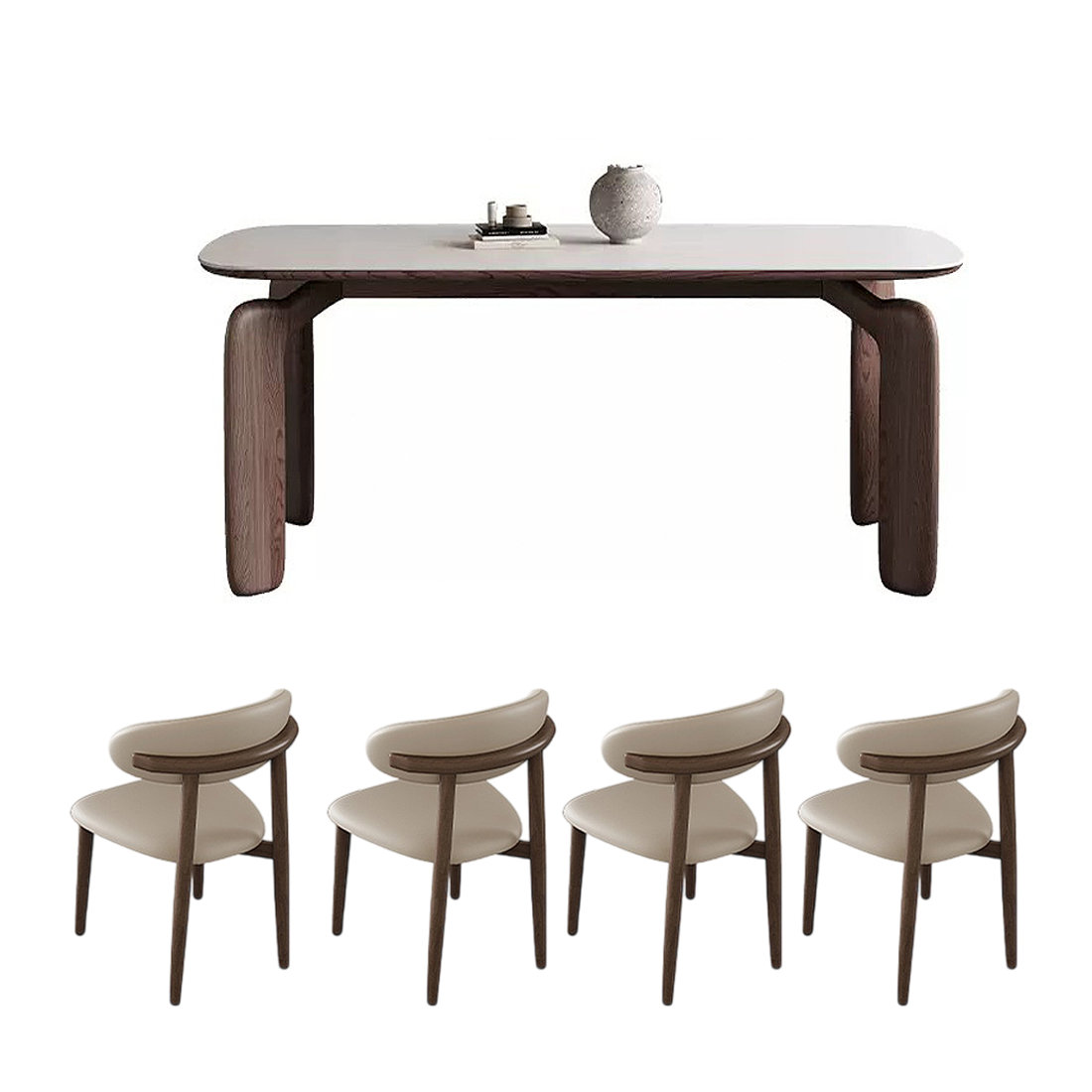 Dining Elegance Modern Simple Dining Table And Chair Combination ...