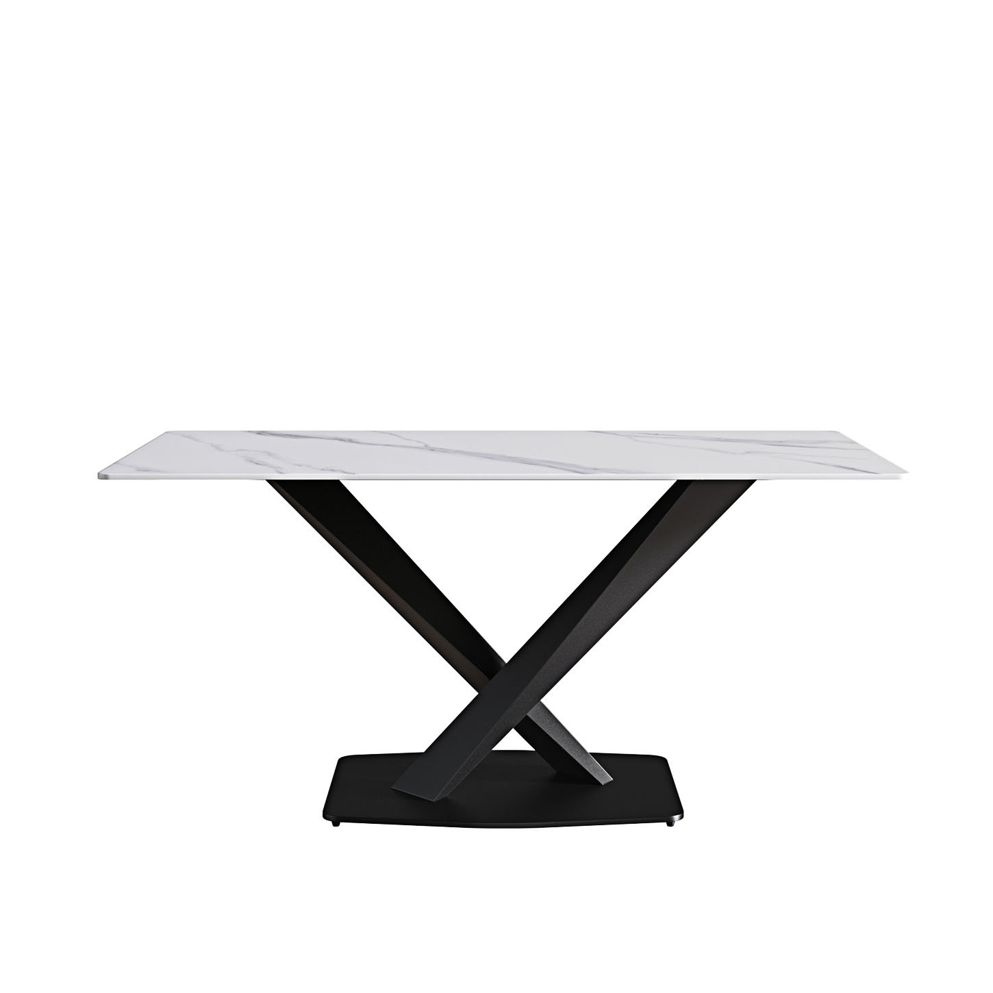 Brayden Studio® Straight Edge Dining Table With X-Leg | Wayfair