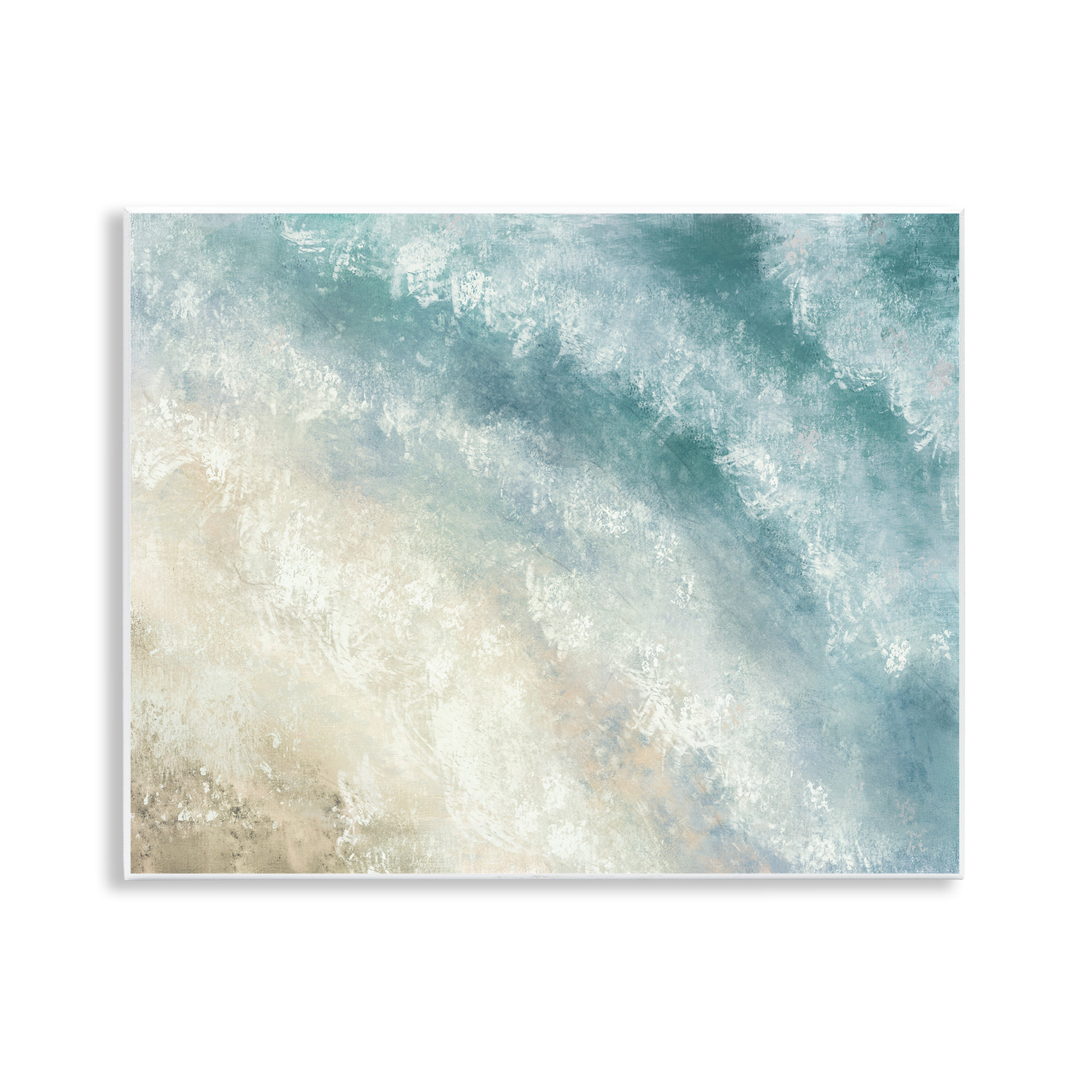 Highland Dunes Aerial Shore Foamy Waves Wall Plaque Art by J:L Design ...