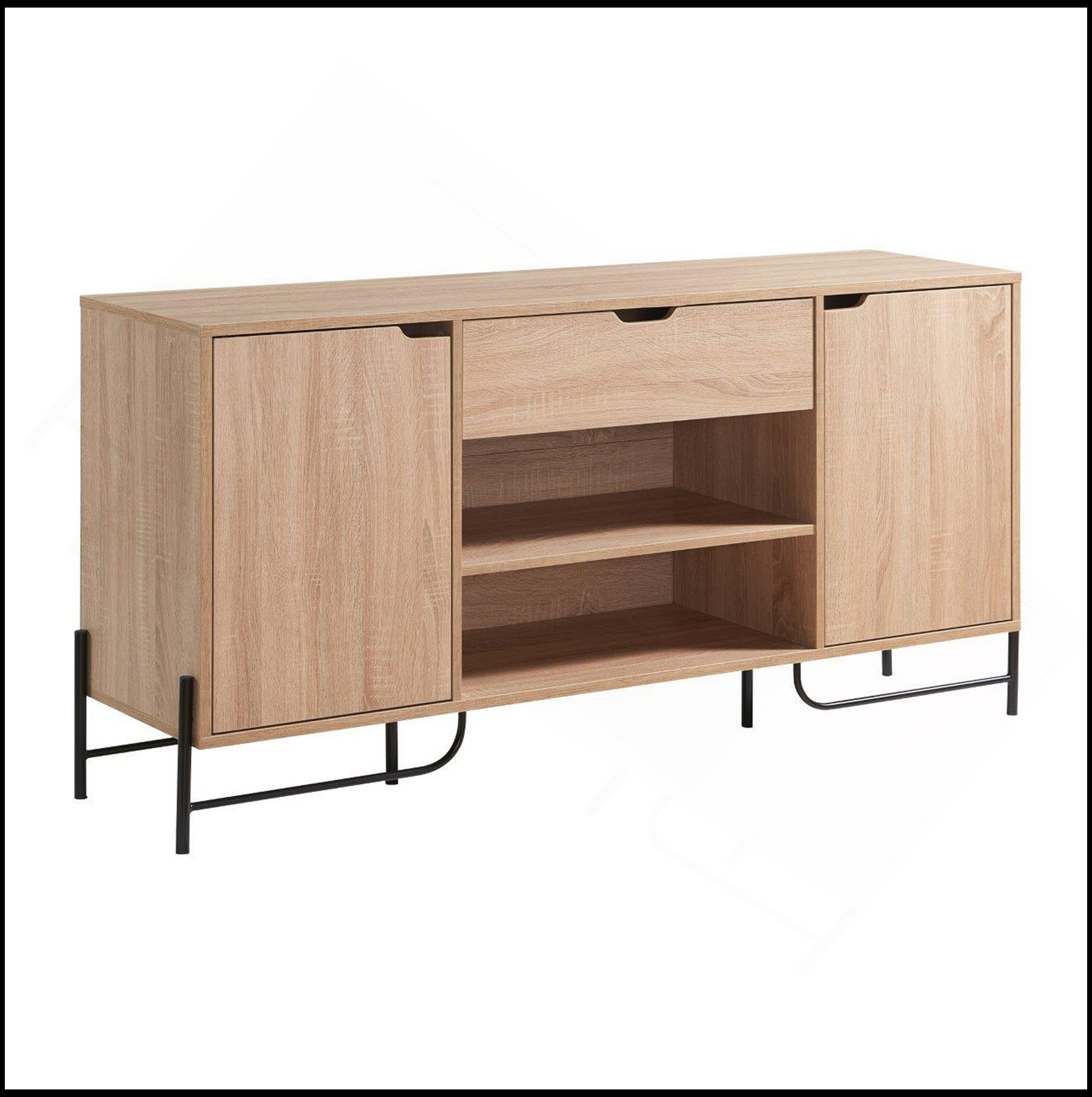 Latitude Run® Buffet With Metal Legs With Two Door One Drawer Six ...