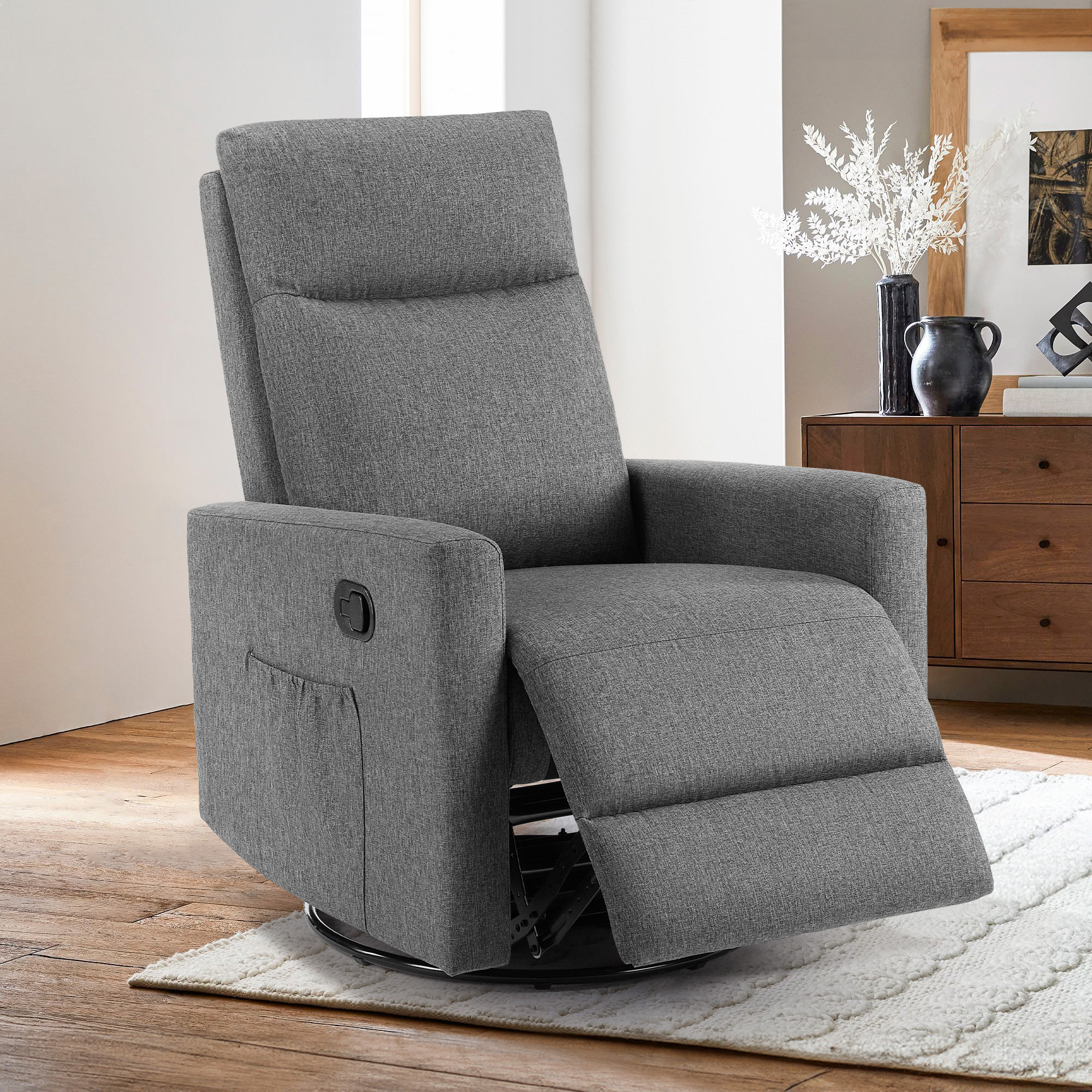 Ebern Designs Triena 30.3''W Manual Rocker Sofa Swivel Recliner with ...