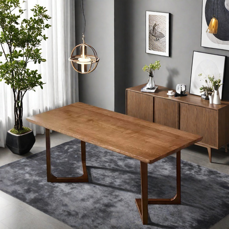 Hokku Designs Solid Ash Wood Dining Table with Spacious Design. | Wayfair