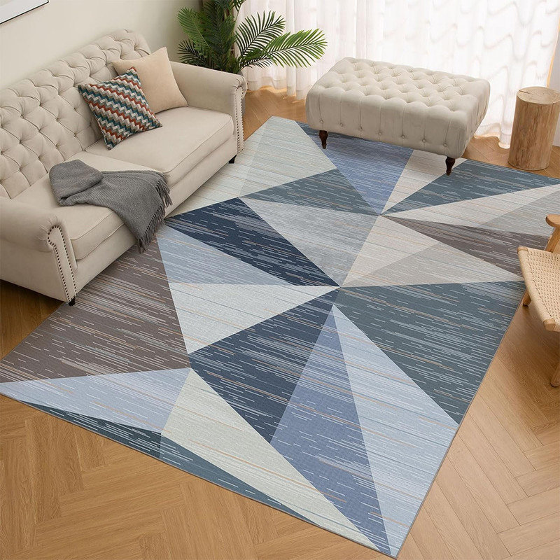 Ivy Bronx Washable Modern Area Rug - Geometric 5x7 Rugs for Living Room ...