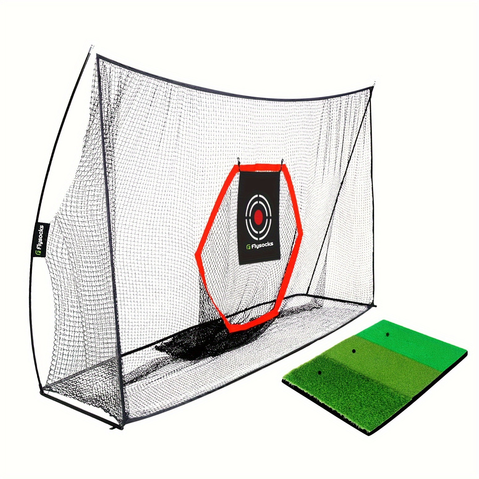 The Holiday Aisle® 10x7 ft Golf Practice Hitting Net with Golf Mat ...