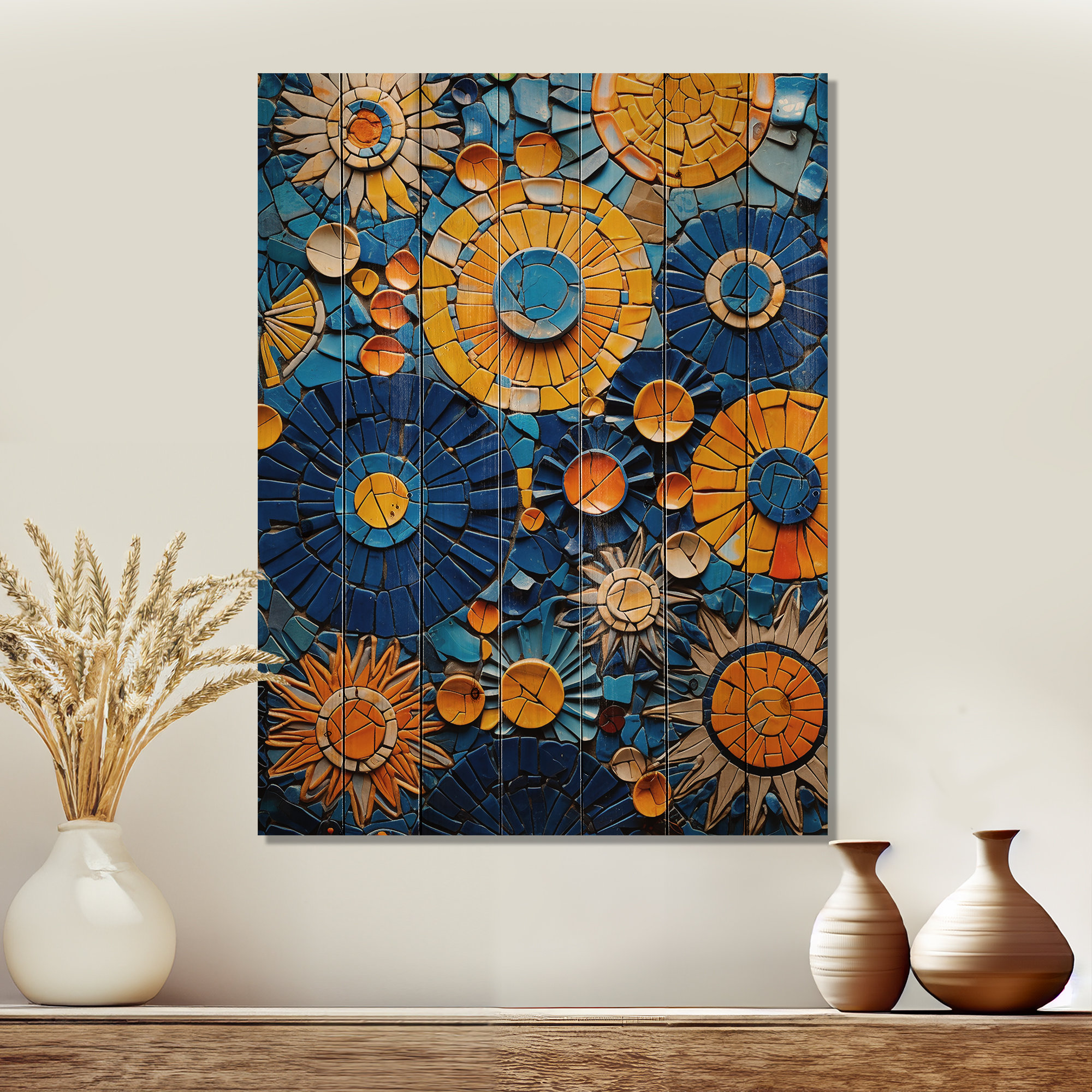 Bungalow Rose Delavan - Geometric Wood Wall Decor | Wayfair