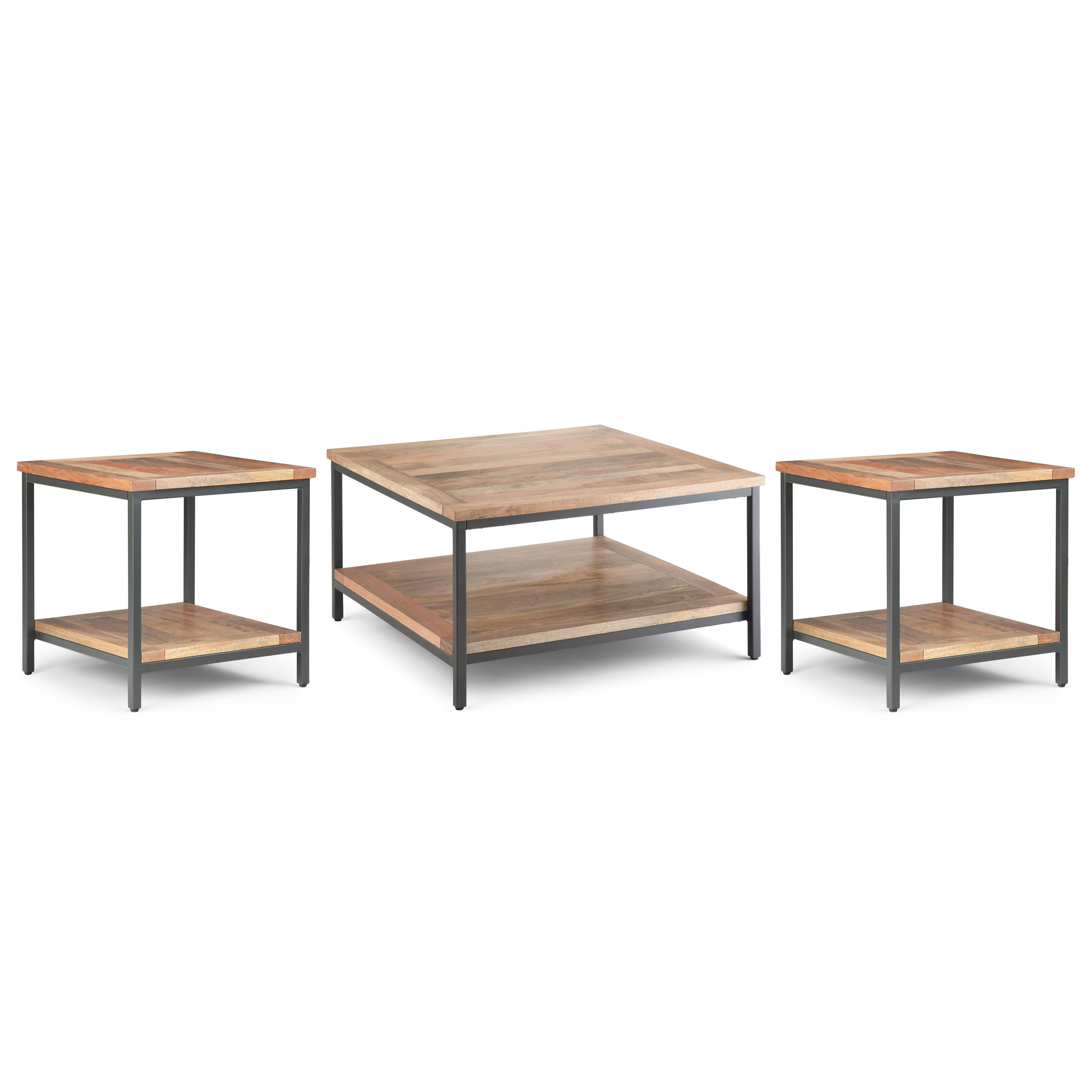 Simpli Home Skyler Solid Mango Industrial 34 Inch Wide Coffee Table ...