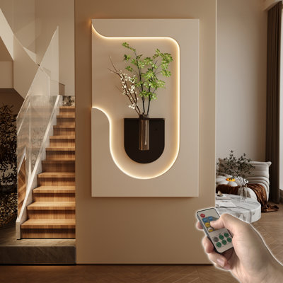 Eclecticed Home Contemporary Wall Decor with Remote LED Lights ...