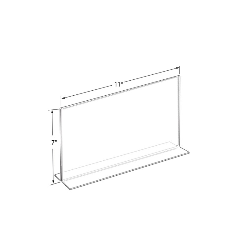 Azar Displays Bottom Loading Clear Acrylic T-Frame Sign Holder 11" Wide ...